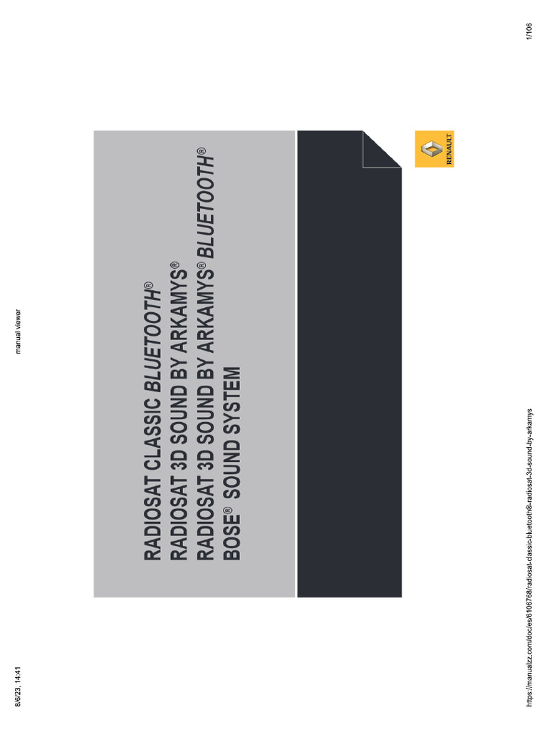 Radiosat Classic Bluetooth® Radiosat 3d Sound by Arkamys | PDF