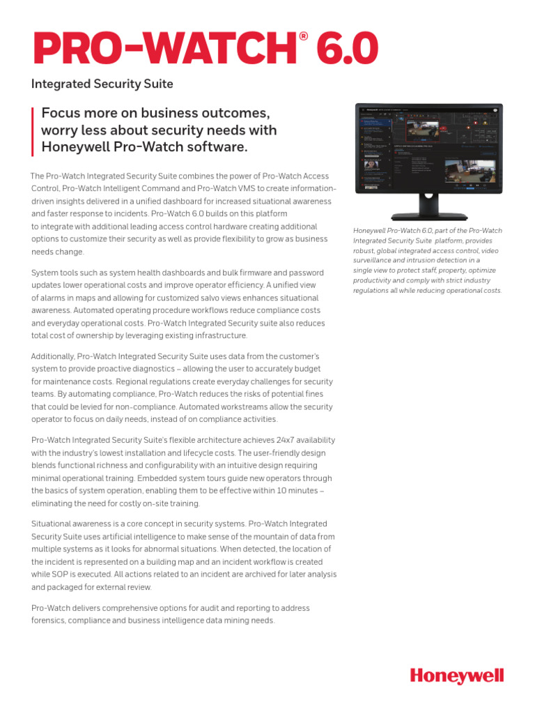 Pro-Watch 6.0 Datasheet | PDF