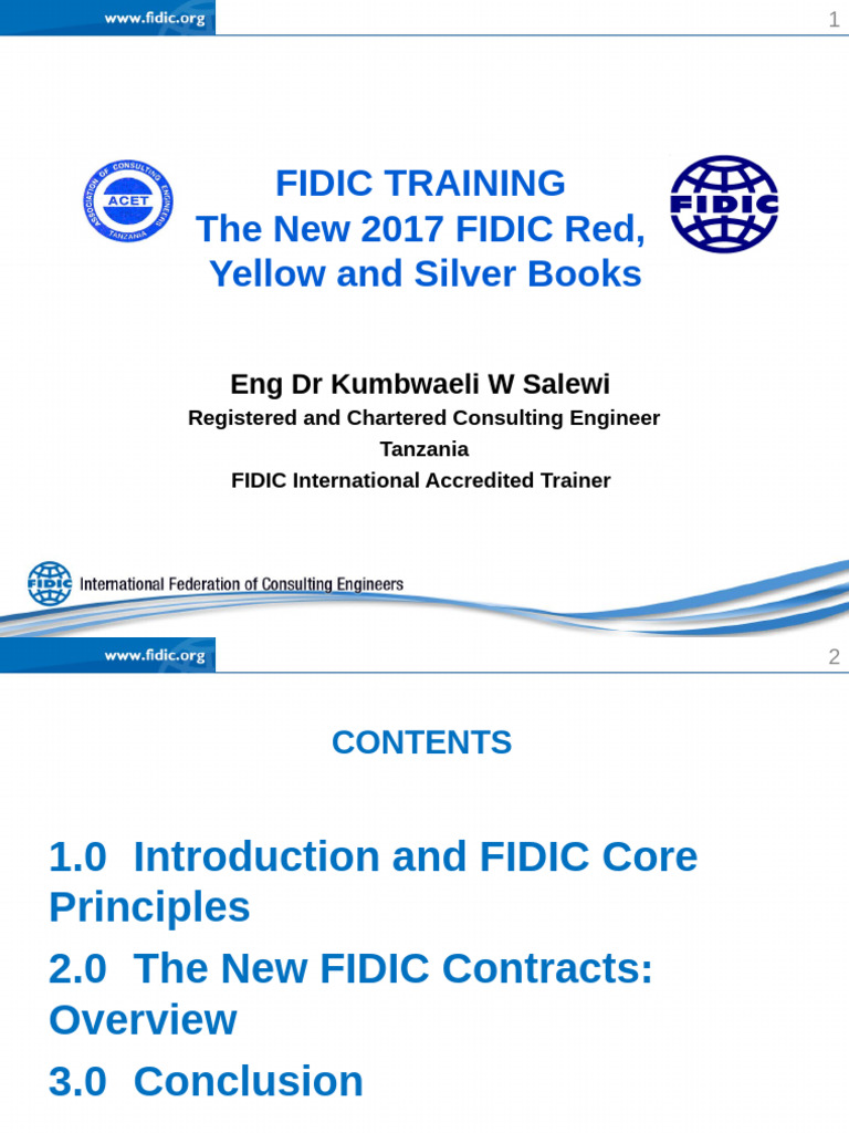 FIDIC 2017 Quality Management Overview | PDF | Arbitration | Employment