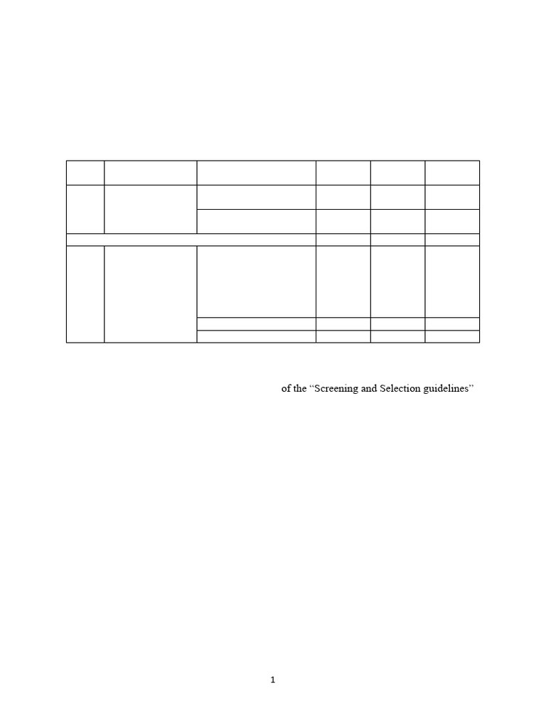 Final Screening and Selection Criteria For Faculty Positions January ...