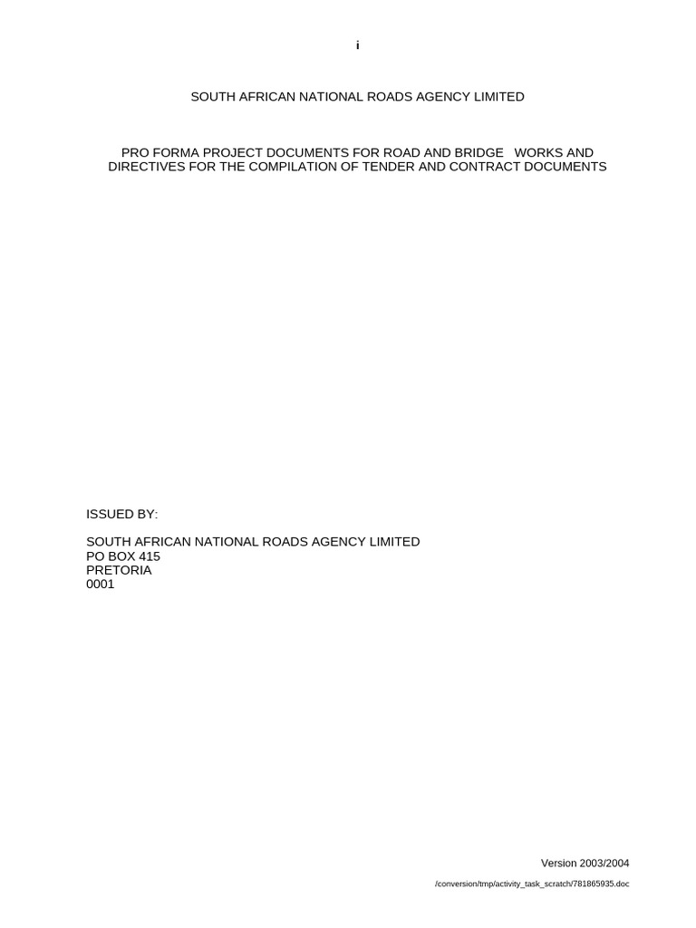 COLTO Standard Specifications and Techinical Specials - Bridge Repairs ...