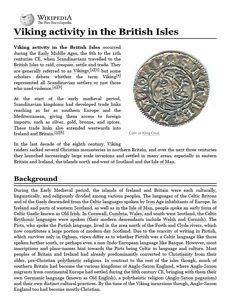 Viking Activity in The British Isles | PDF