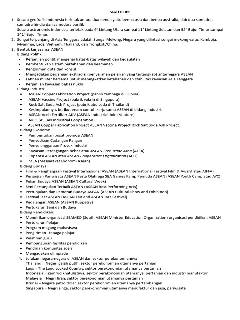 Materi Ips Psas | PDF