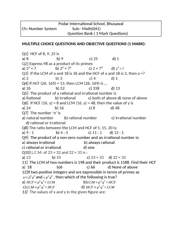 Ch1 - MCQ and Objective Questions | PDF