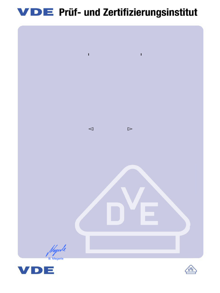VDE Marks Approval 40053771 300 | PDF