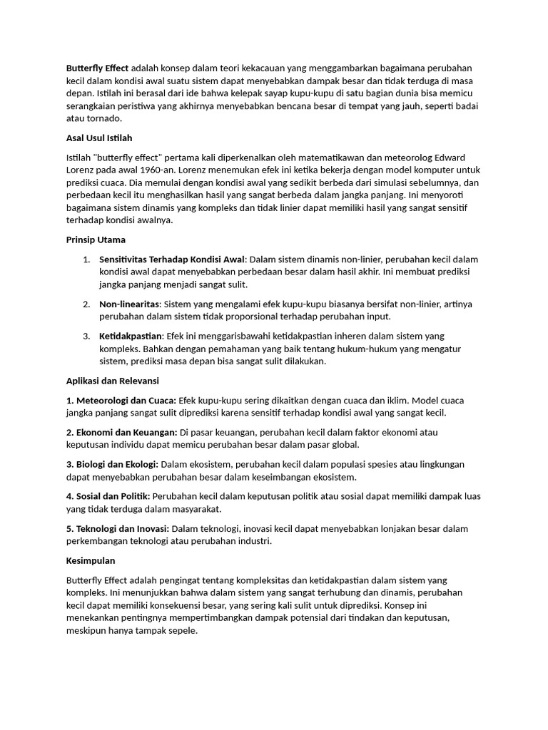 butterfly effect | PDF