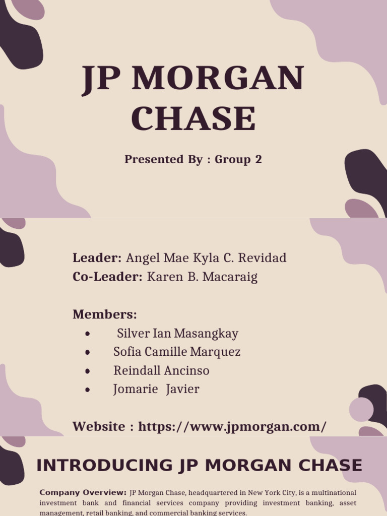 GROUP-2-JP-MORGAN-CHASE-Presentation | PDF