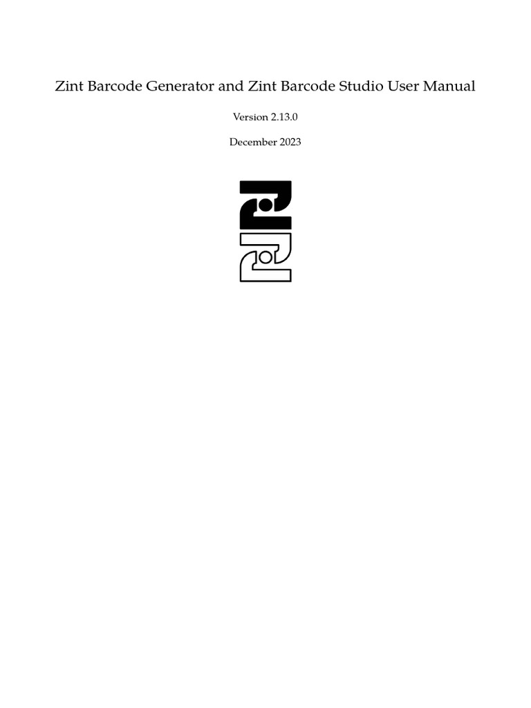 Zint Barcode Generator and Zint Barcode Studio User Manual | PDF