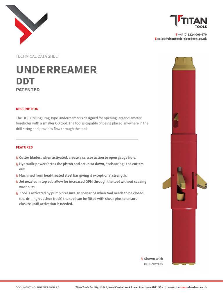 TT - DDT Underreamer | PDF