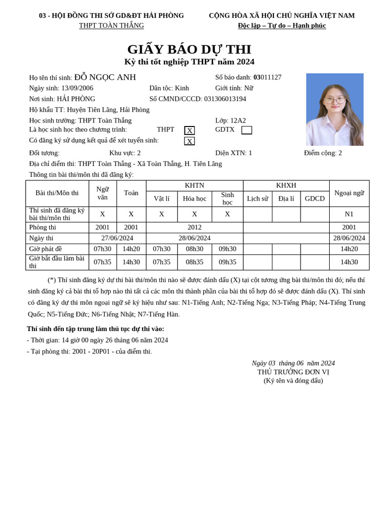 T1 Giay-Bao-Du-Thi Lop 12A2 1 | PDF