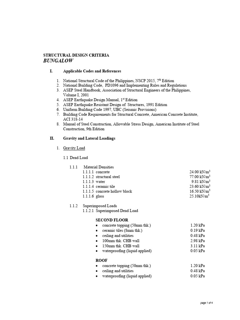 2 Design Criteria | PDF