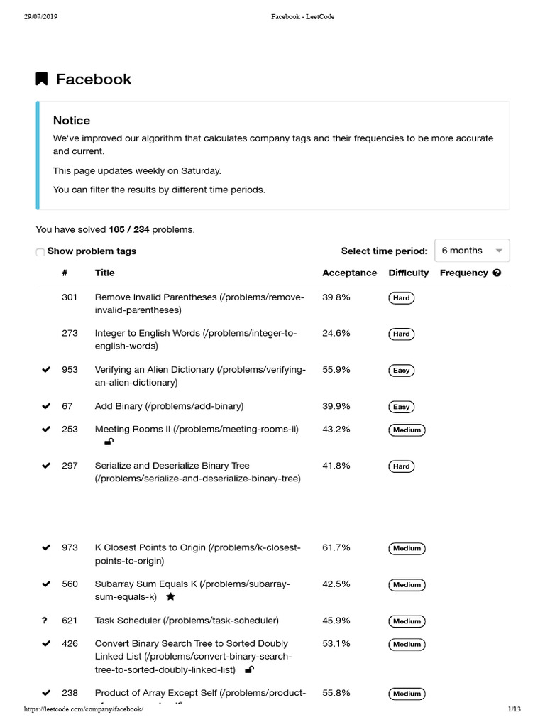 Facebook - LeetCode | PDF