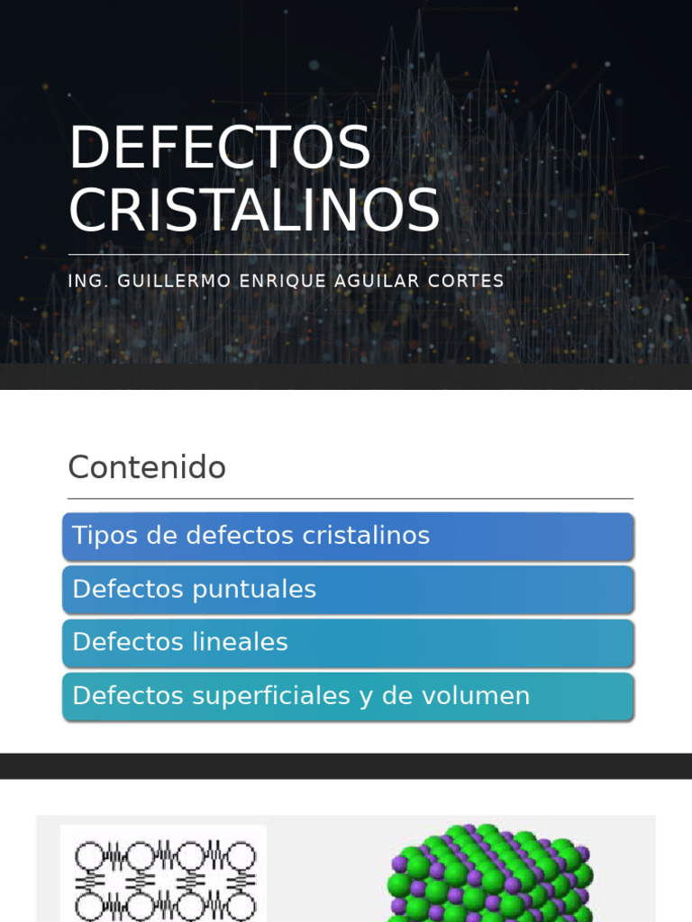 Defectos Cristalinos Presentacion | PDF