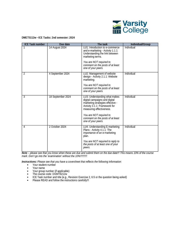 DMET5112w ICE Task S2 Aug24 | PDF