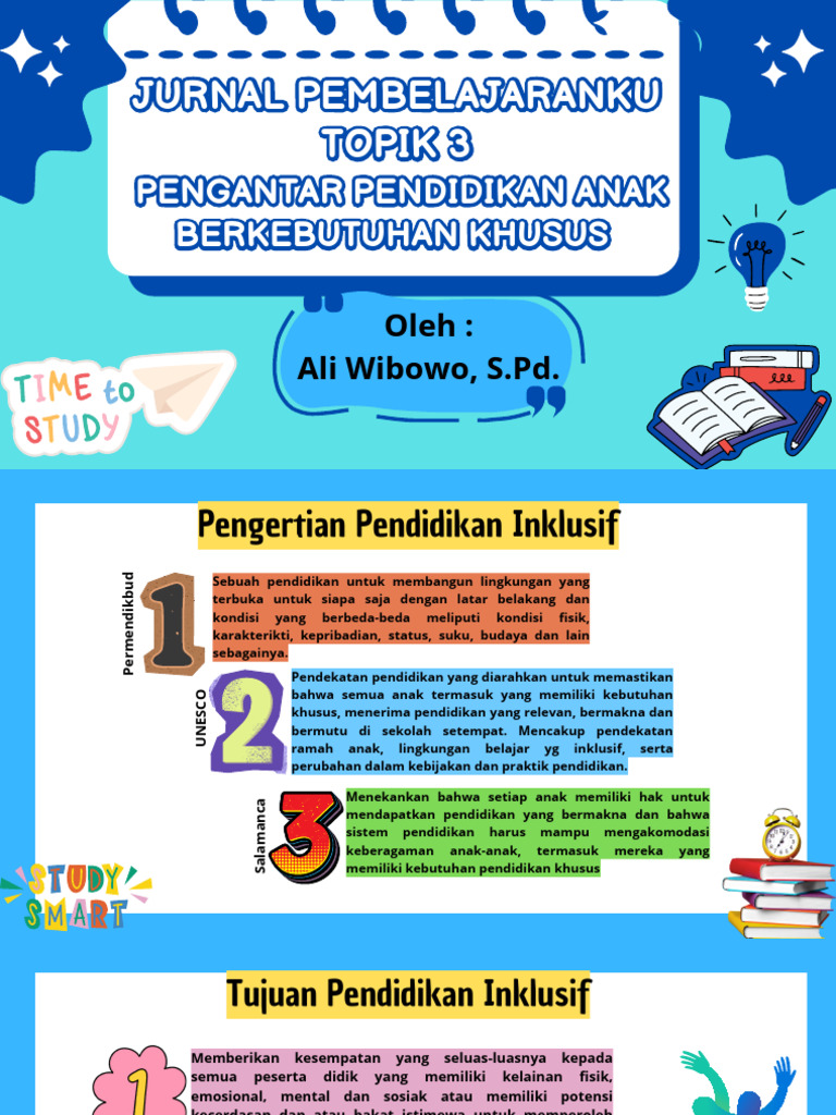 Jurnal Pembelajaranku Topik 3 Pengantar Pendidikan Anak Berkebutuhan Khusus - Aksi Nyata PPG ...