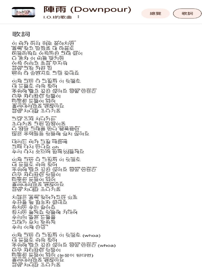 Downpour - IOI | PDF