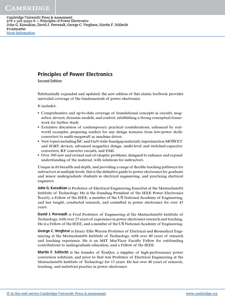 Principles of Power Electronics Second Edition | PDF | Power ...
