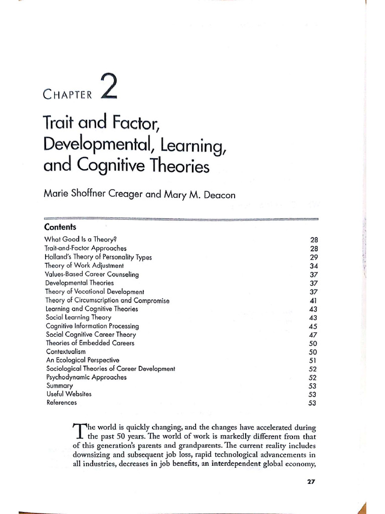 Career Counseling by Capuzzi and Stauffer Chapter 2 | PDF