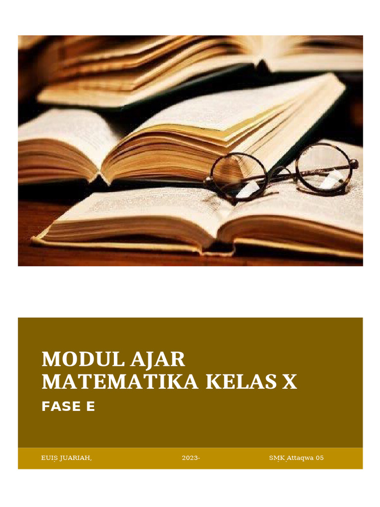 Modul Ajar Matematika - Kelas 10 | PDF