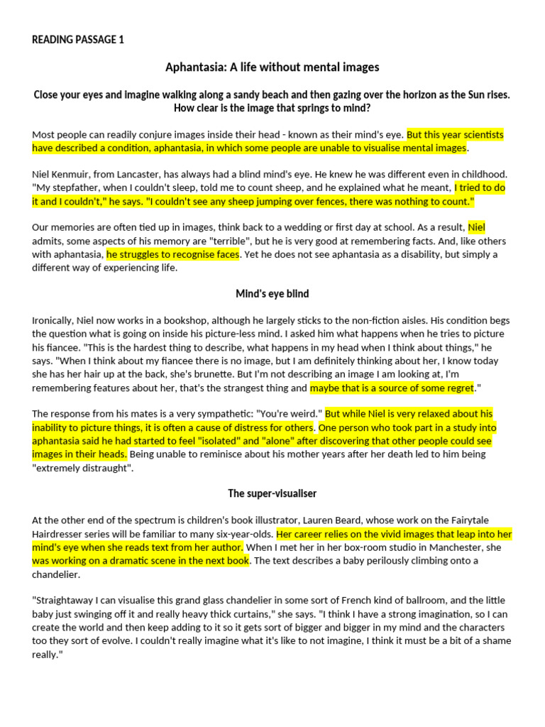 Reading Passage 1 | PDF