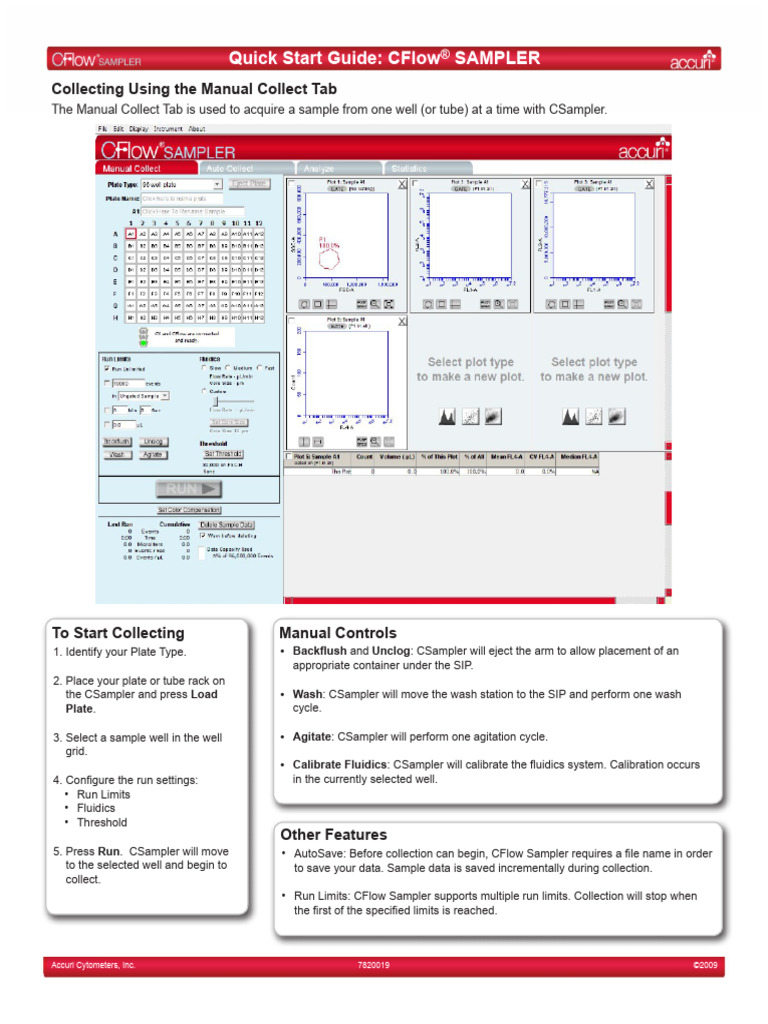 QuickStart Guide CFlow Sampler | PDF