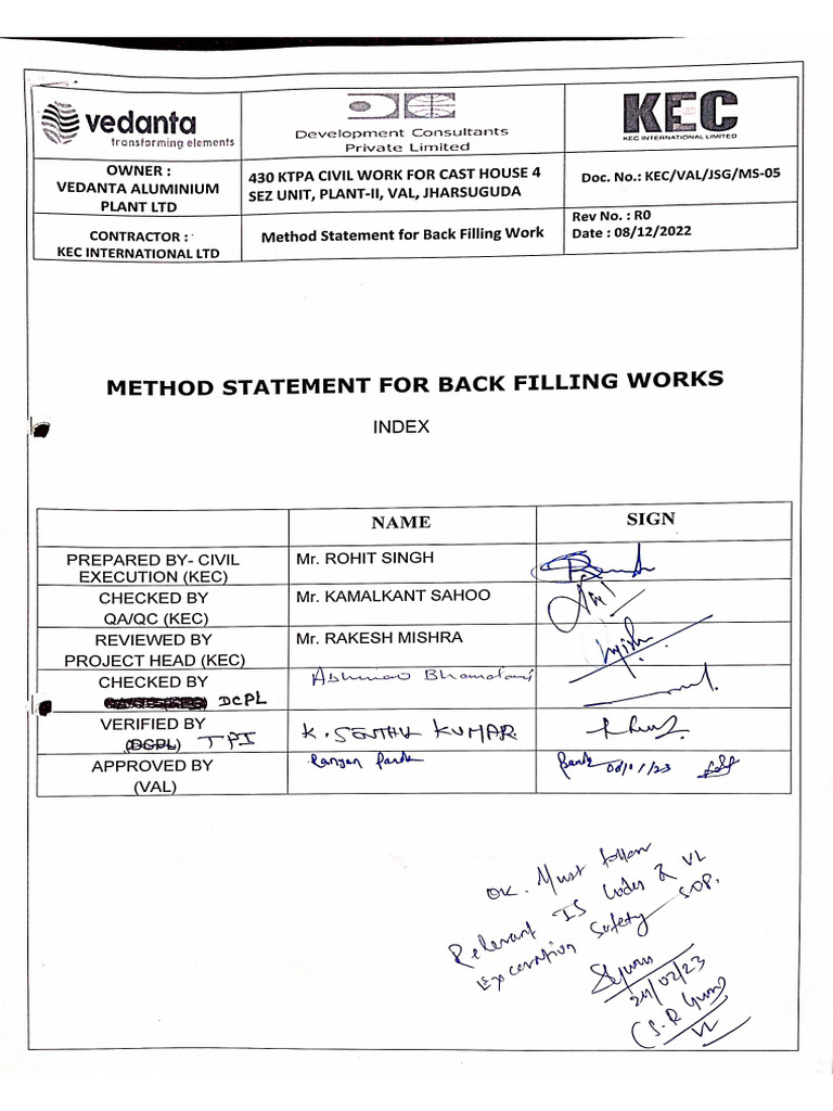 MS For Backfilling CH-04 | PDF