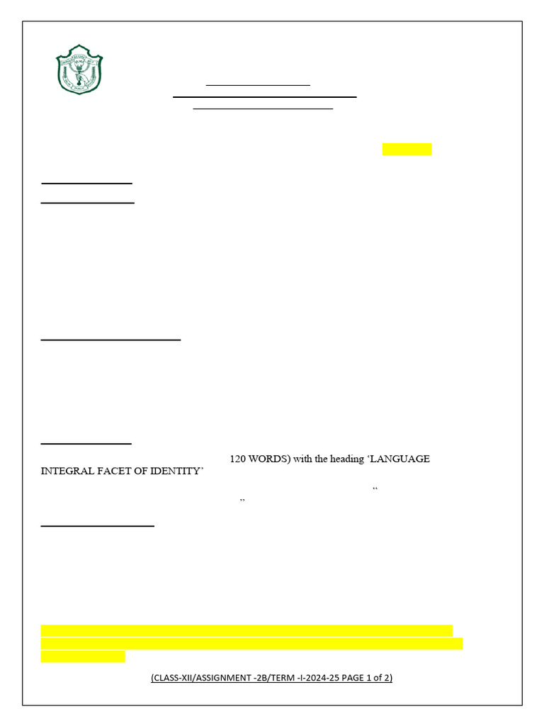 Class 12 COMMERCE Assignment 3B-2024-25 | PDF