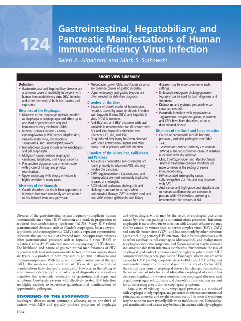 124 Gastrointestinal HIV&AIDS | PDF