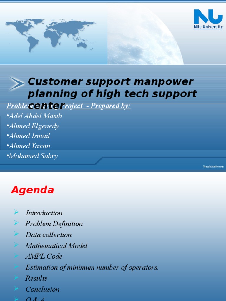 Customer Support Manpower Planning of High Tech Support Center | PDF ...