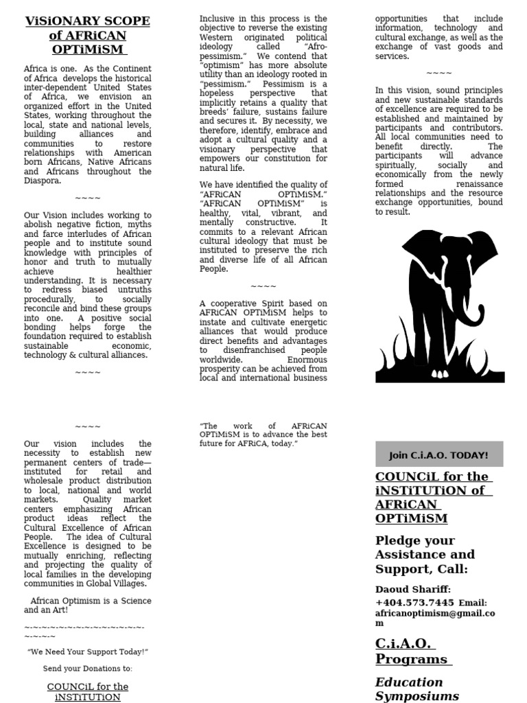 CiAO Vision Statement - ATL | PDF