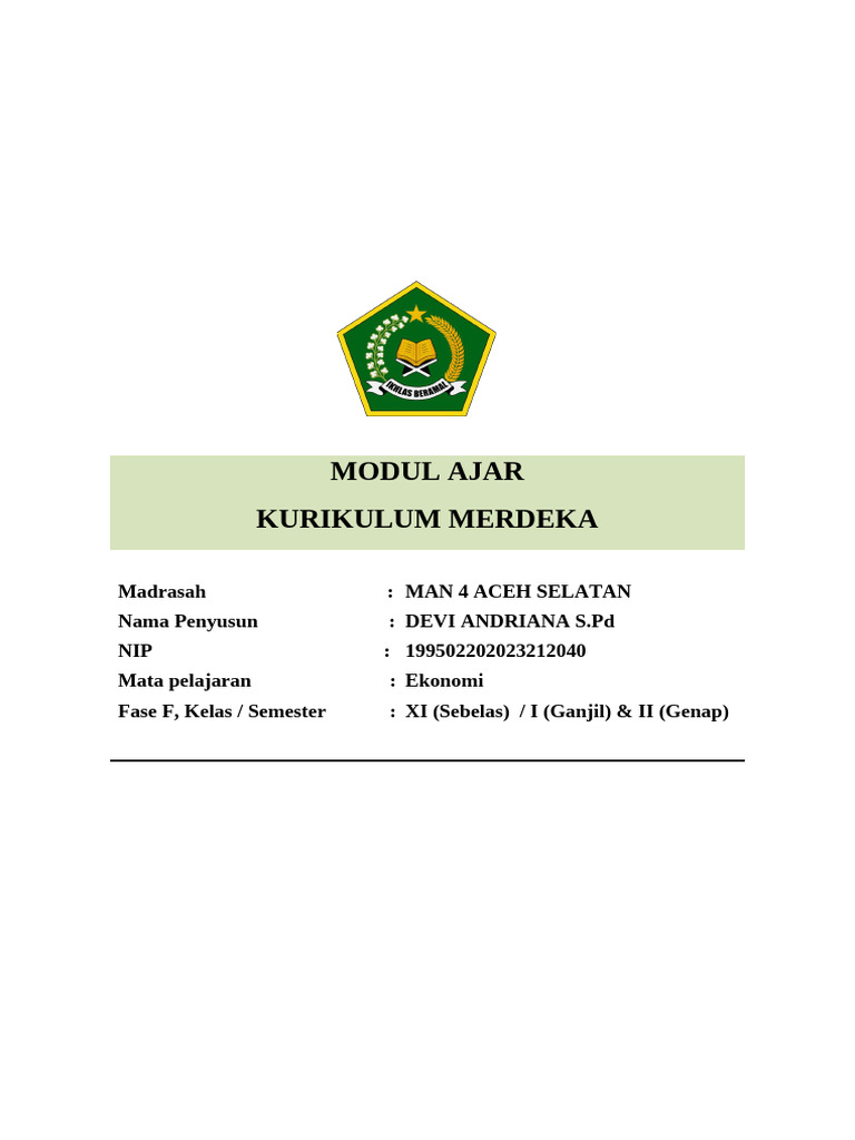 Modul Ajar BAB 1 | PDF