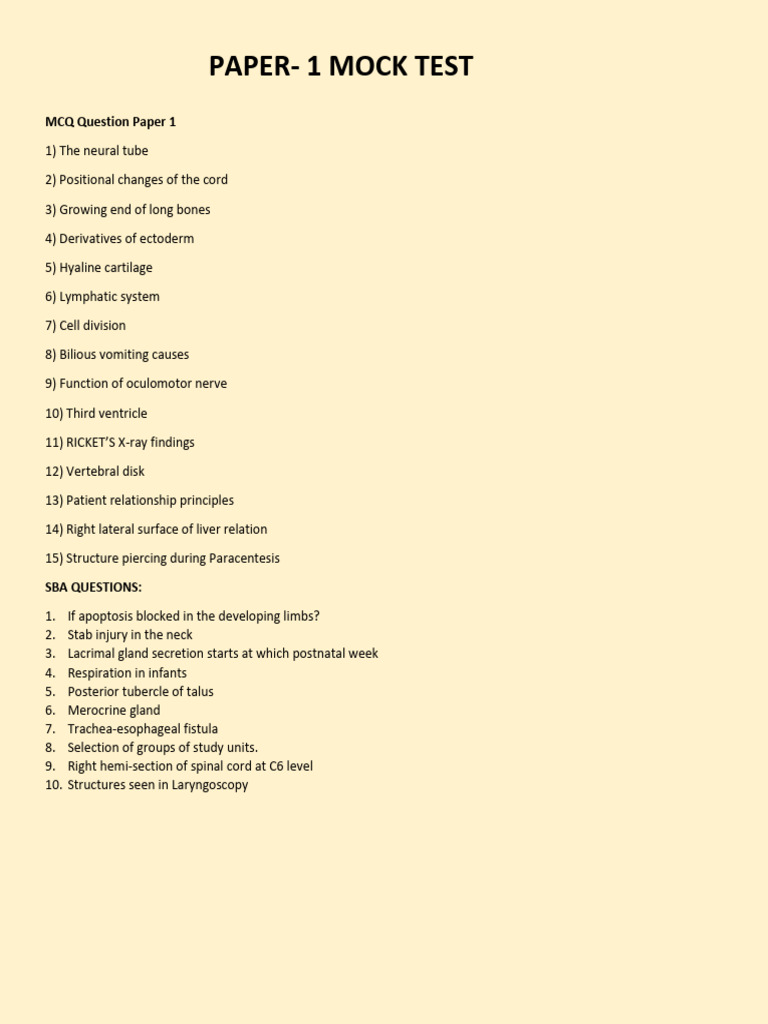 Paper-1 Mock Test | PDF