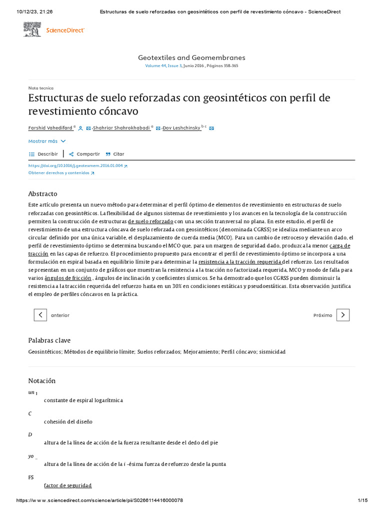 7 - Estructuras de Suelo Reforzadas Con Geosintéticos Con Perfil de ...