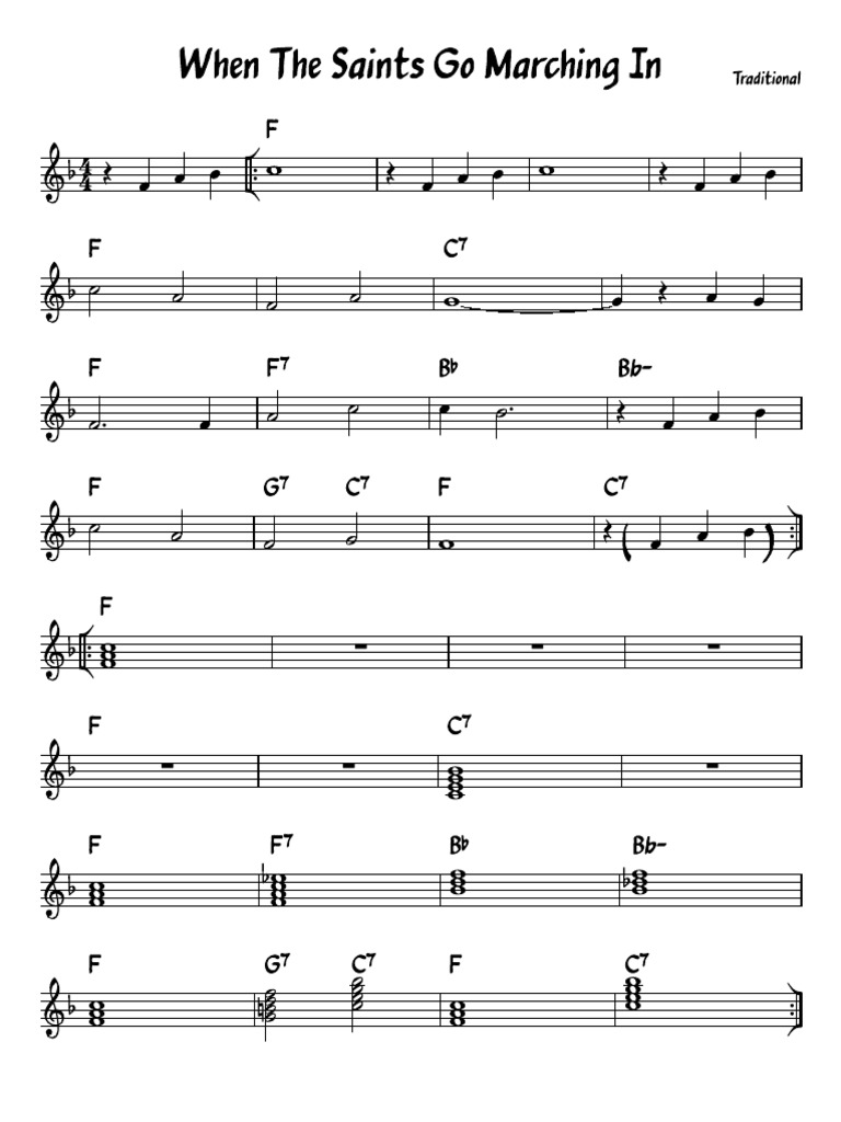 When The Saints Go Marching in | PDF