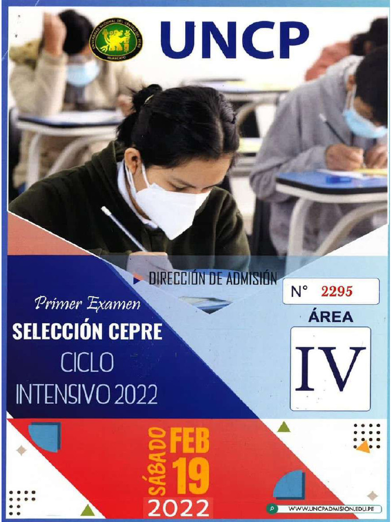 Área Iv - 1er Ex-Cepre-Intensivo 2022 | PDF
