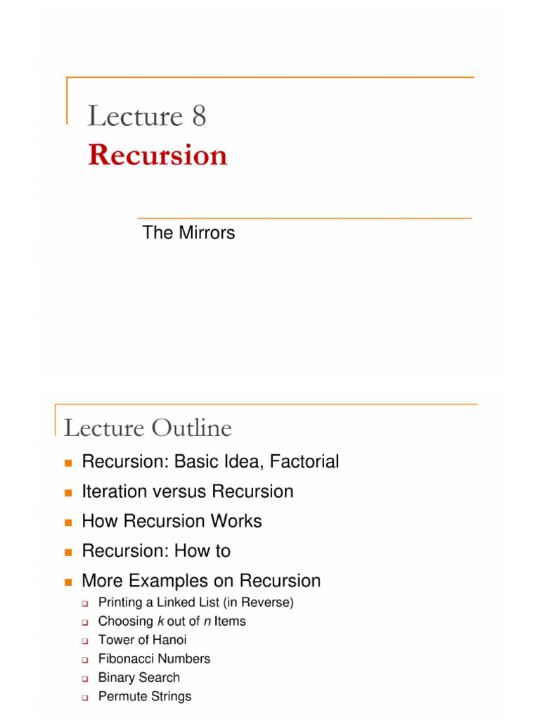 Recursion | PDF