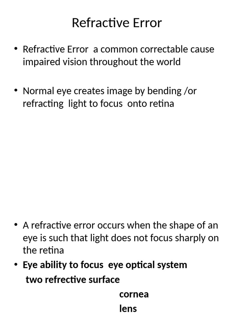 Refractive Error | PDF