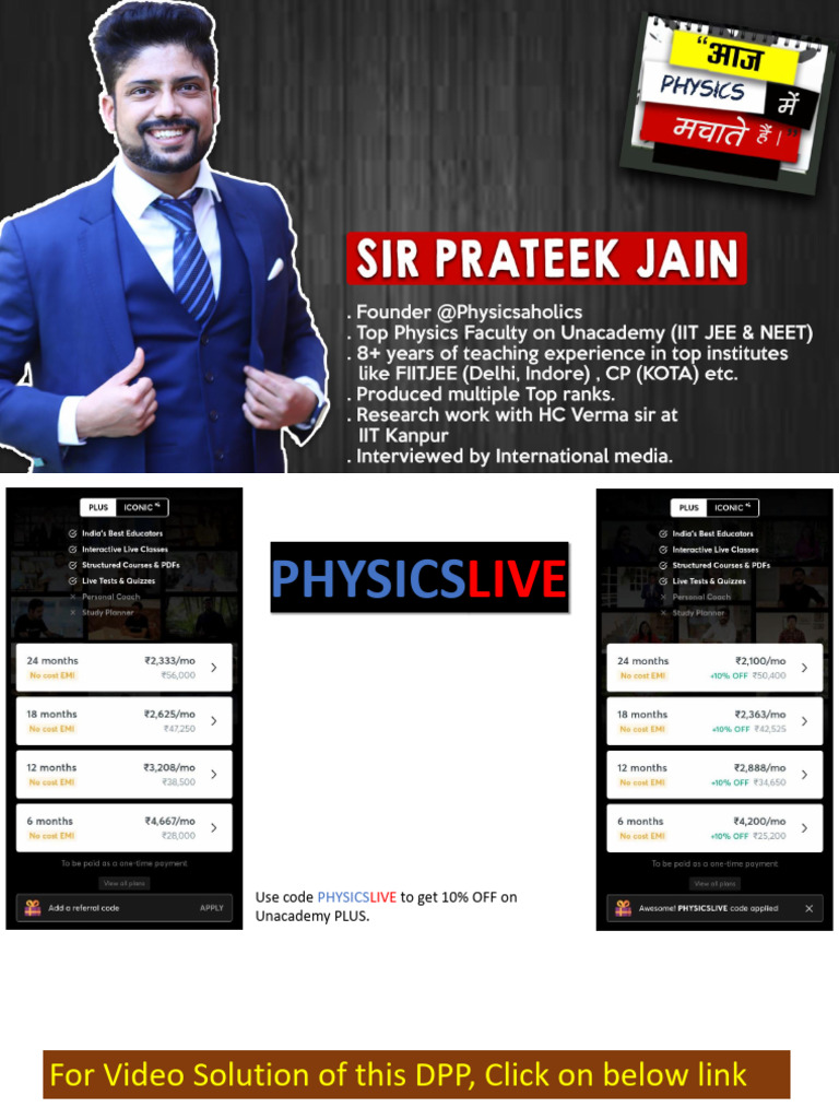 Solution DPP - 5 JEE Main Adv. Vertical Circular Motion 1638256644458 | PDF