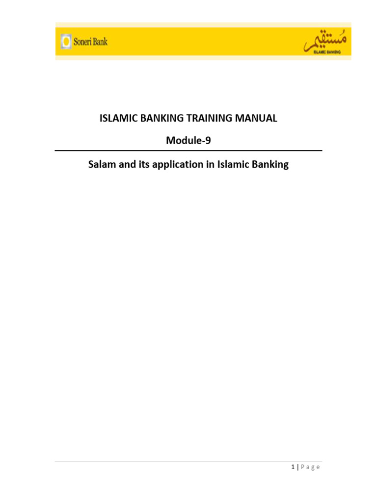 Salam in Islamic Banking Explained | PDF | Islamic Banking And Finance ...