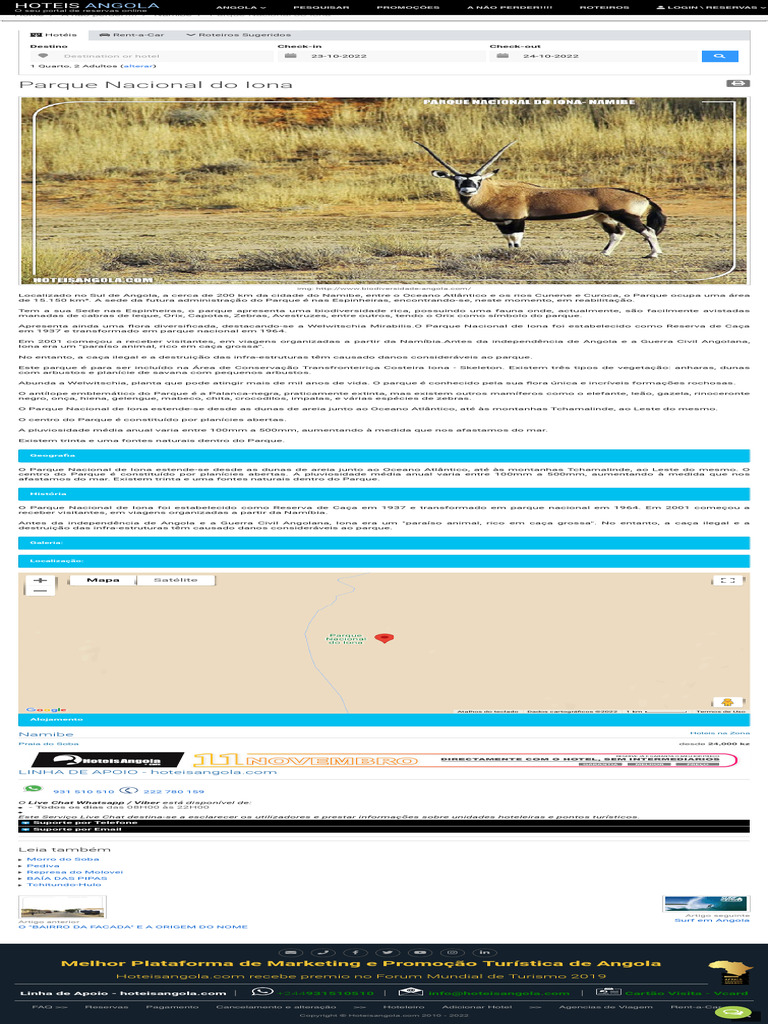 Parque Nacional Do Iona - Namibe 3 | PDF