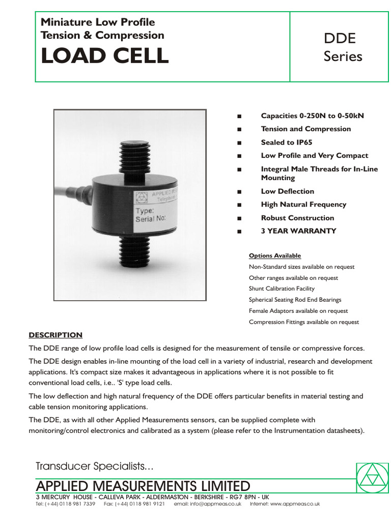 Applied Measurements DDE IP65 | PDF
