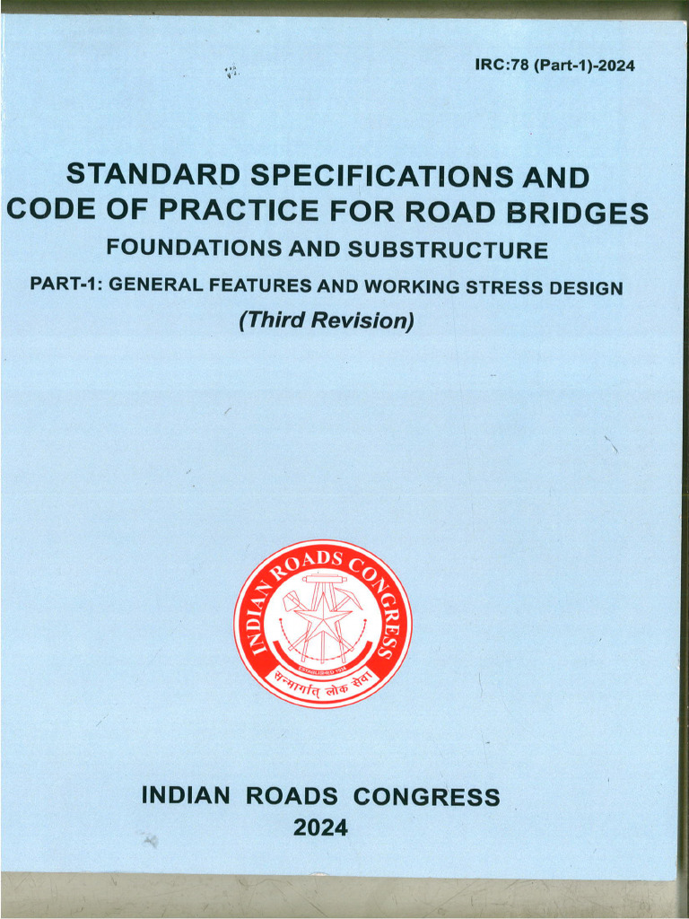 IRC-78-Part-1-2024 Foundation & Substructure For Bridges | PDF