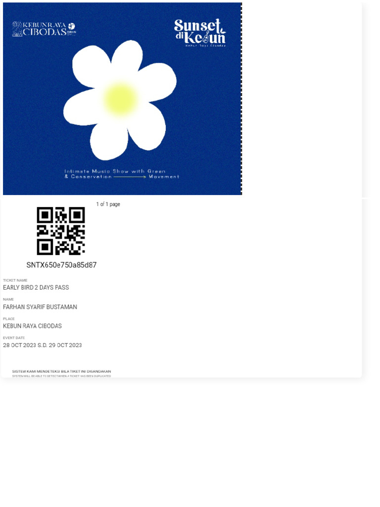 Sunset Eticket | PDF