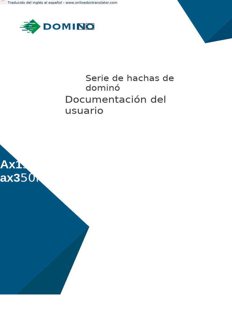DOMINO AX 150i Ax - Series - En.es | PDF