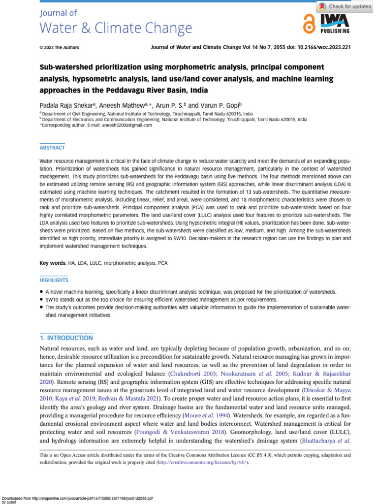 Padala Raja Shekar, Aneesh Mathew, Arun P. S. and Varun P. Gopi | PDF