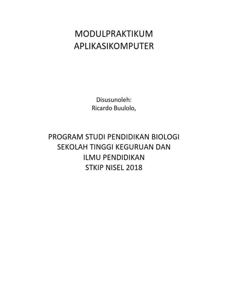 Modul Praktikum COMPUTER RICARDO | PDF