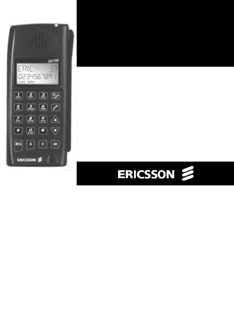Ericsson gh198 Usermanual en | PDF