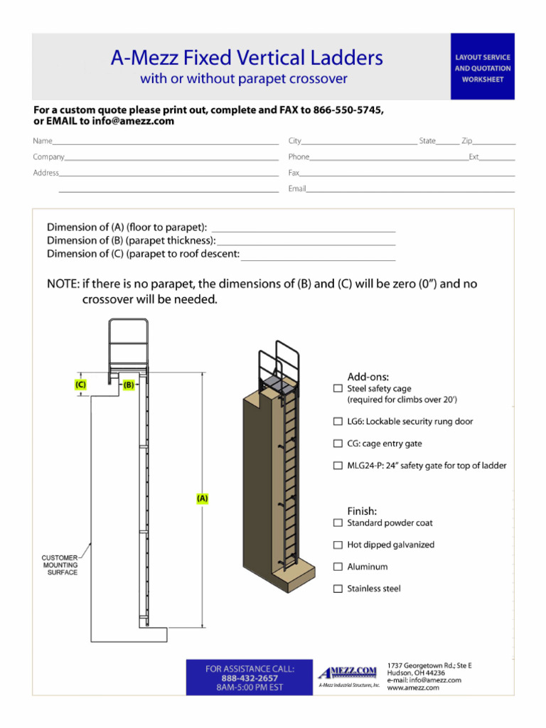 Fixed ladder worksheet | PDF