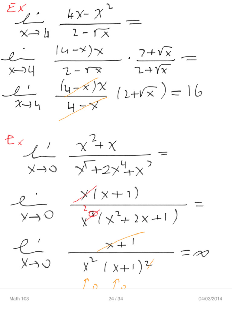 Math 103 (3) One-Sided Limit | PDF
