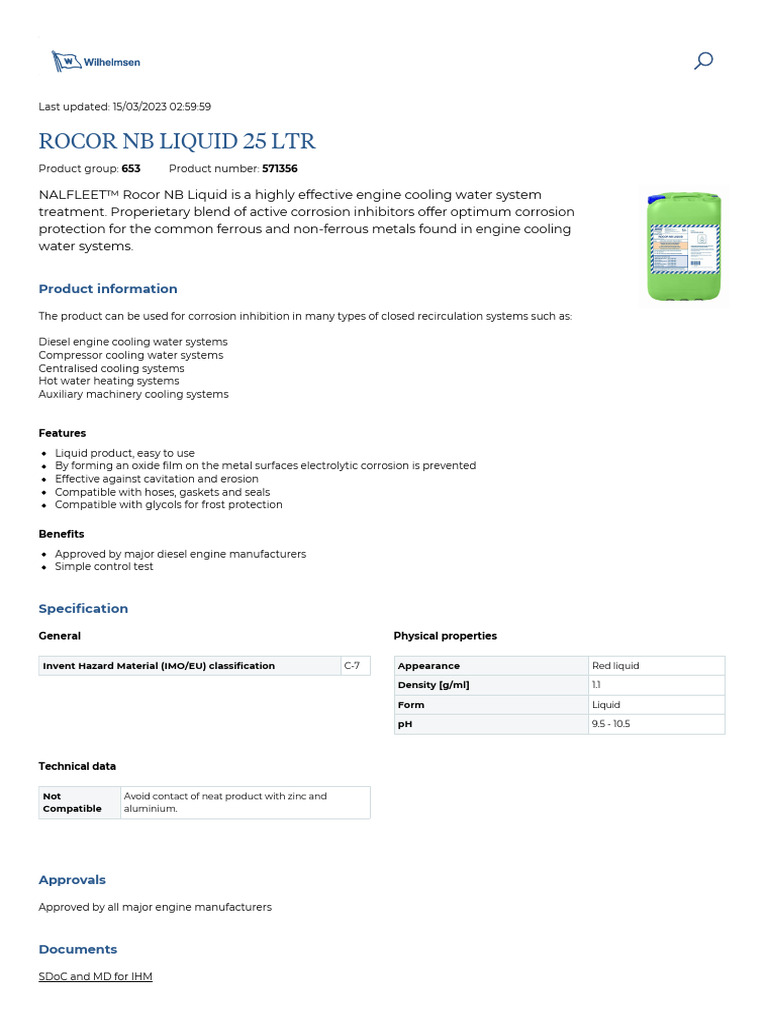 Rocor NB Liquid 25 LTR | PDF